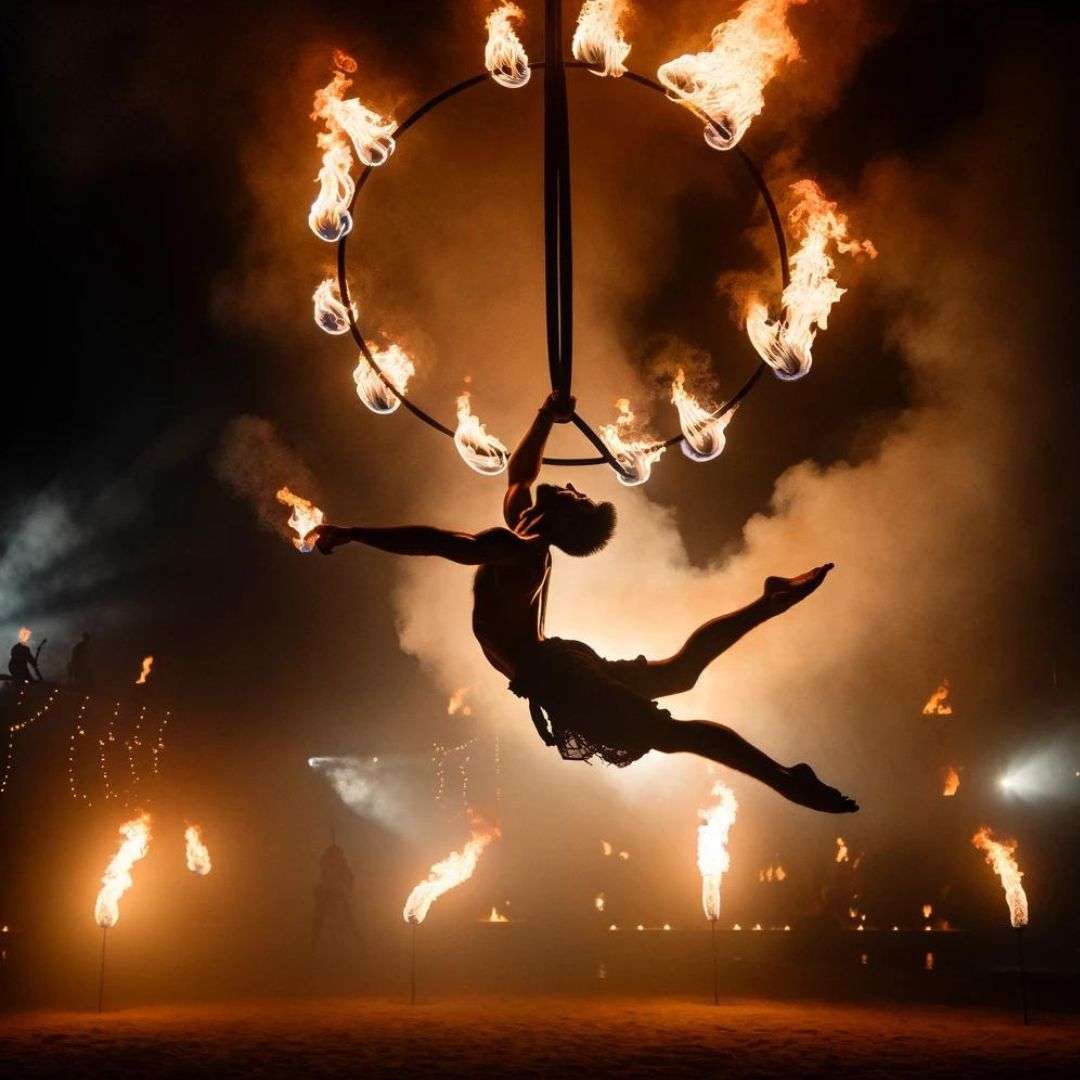 Hire Aerial Fire Dance Show in Singapore | Bella Entertainment